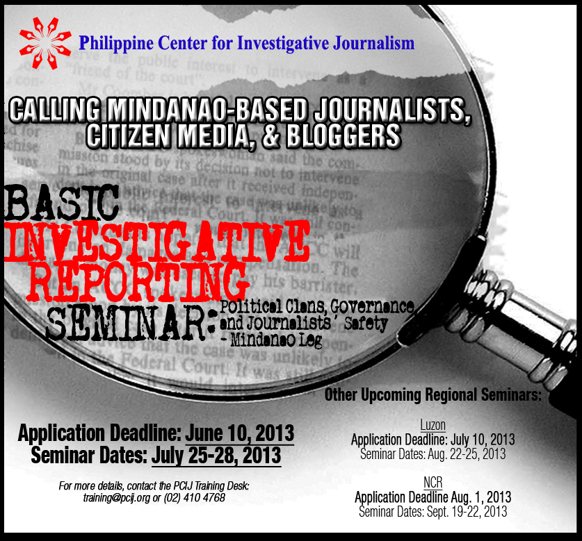 Investigative journalism seminar for Mindanao bloggers, journalists ...