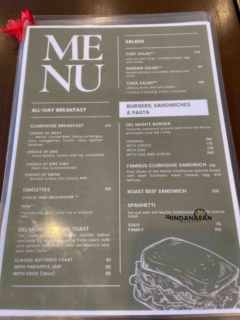 They're back! What to eat at Del Monte Golf Clubhouse Bukidnon (menu ...