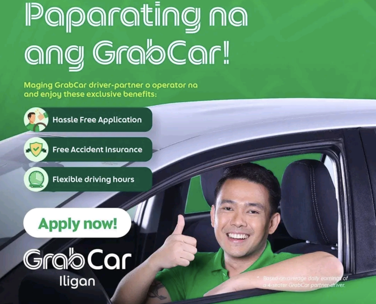 How to apply as GrabCar driver or operator in Iligan